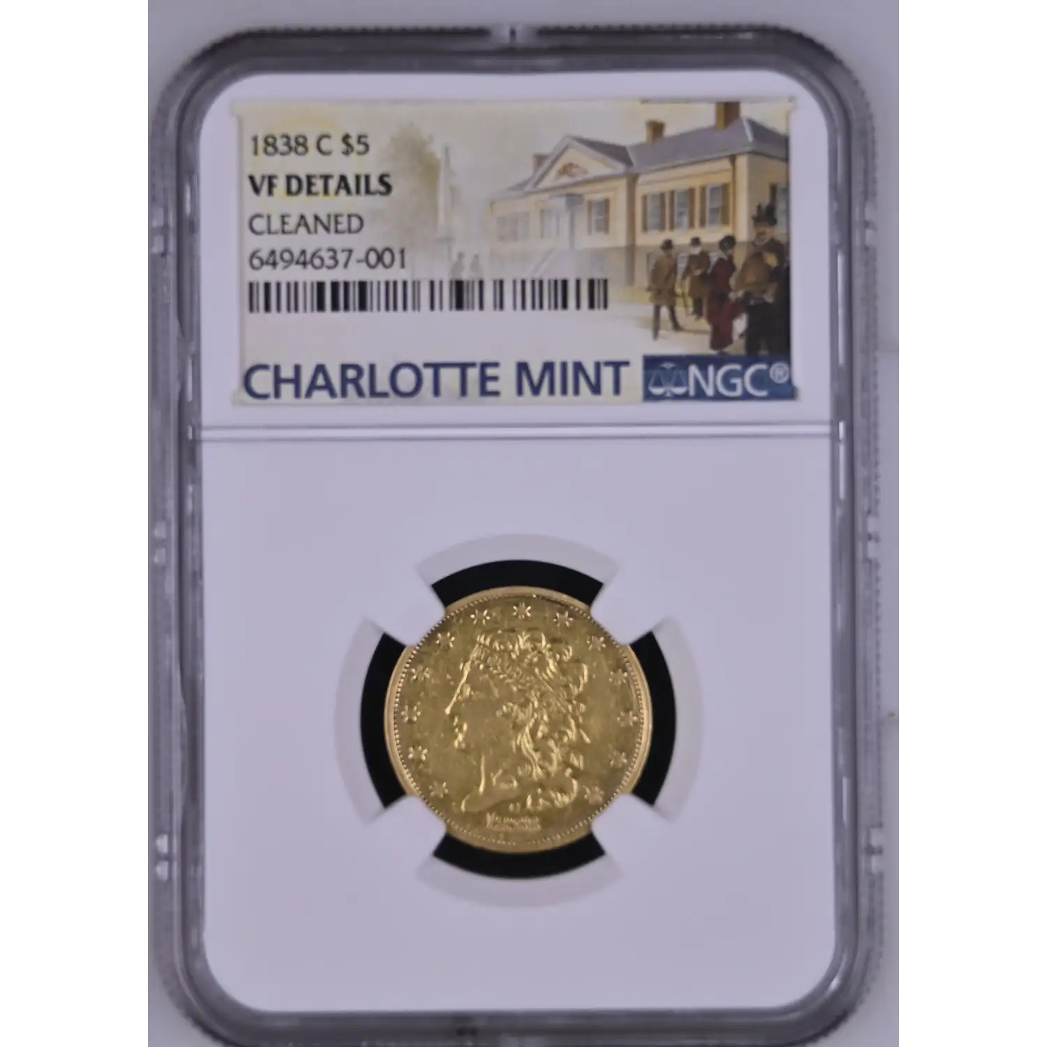 1838-C Gold Half Eagles Classic Head NGC VF Details Charlotte - Hyatt Coins