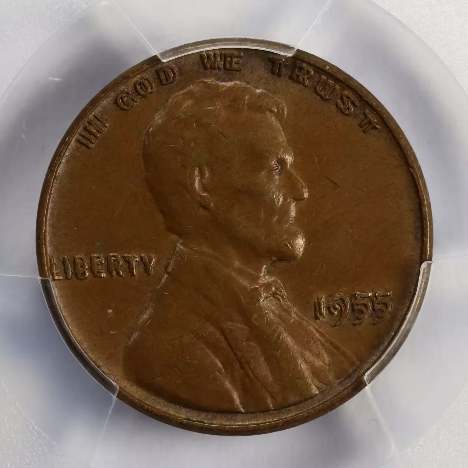 1955 Small Cents Lincoln, Wheat Ears Reverse PCGS AU-55 BN Doubled Die Obverse - Hyatt Coins